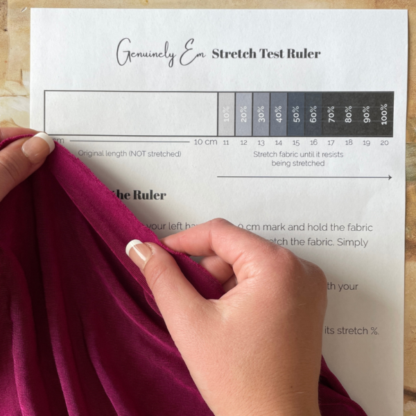How to do a Fabric Stretch Test + Free Downloadable Ruler – Genuinely Em